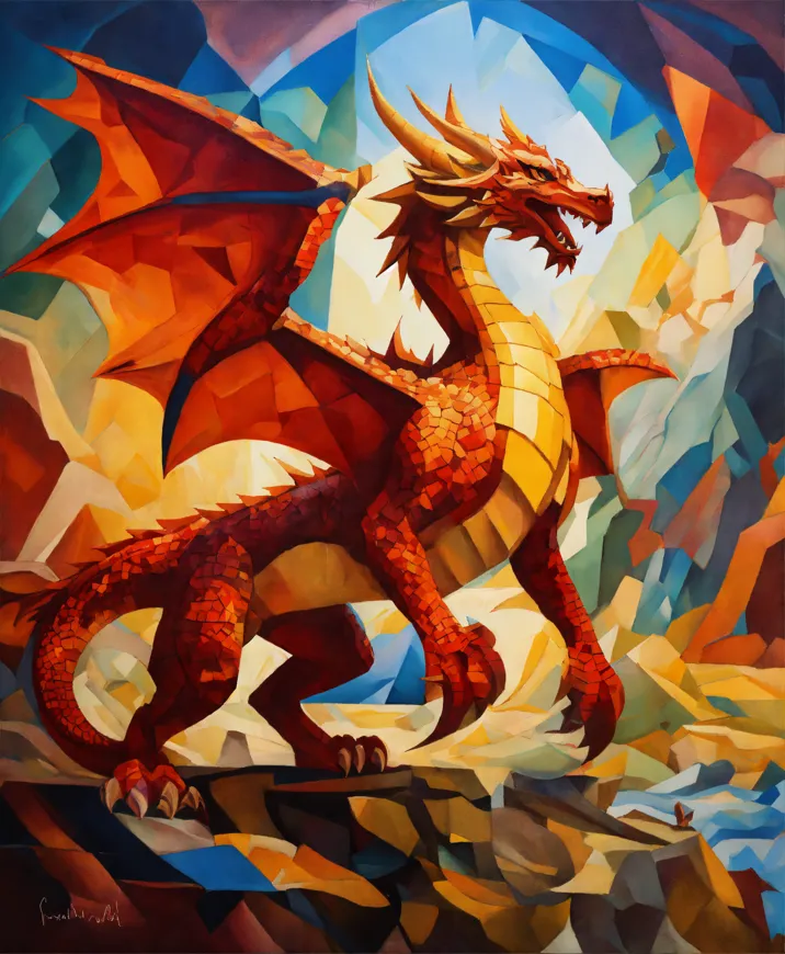 Lexica - dragon oil painting
