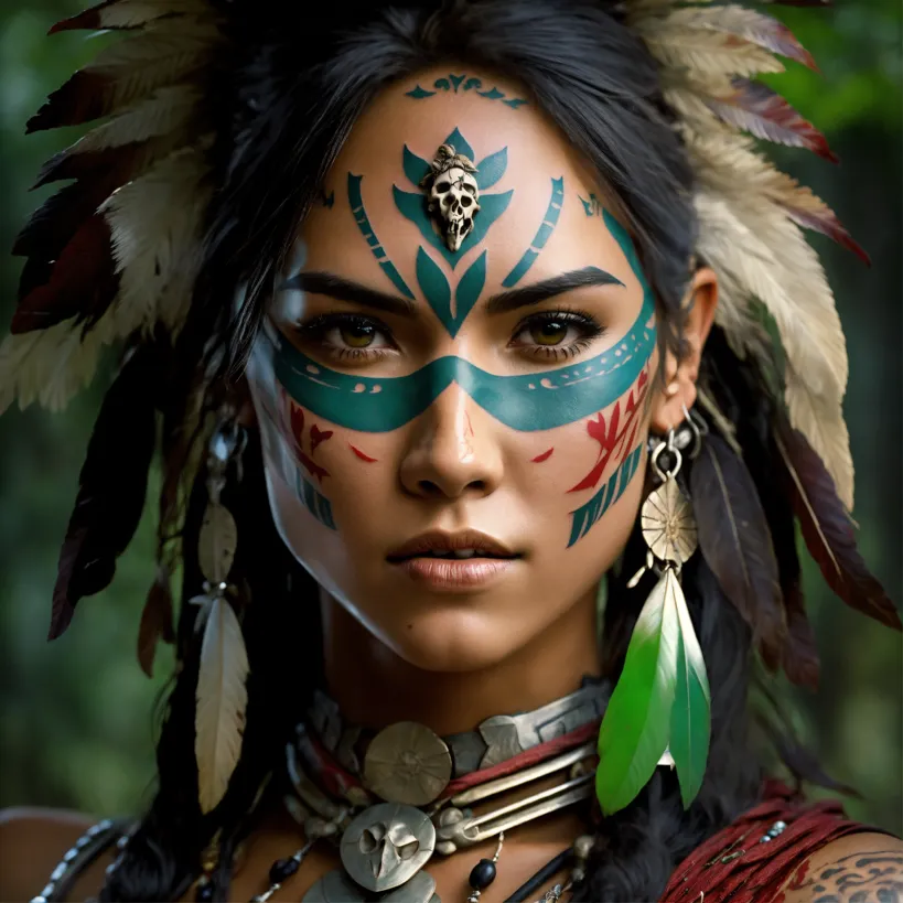 Female Native American Face Paint