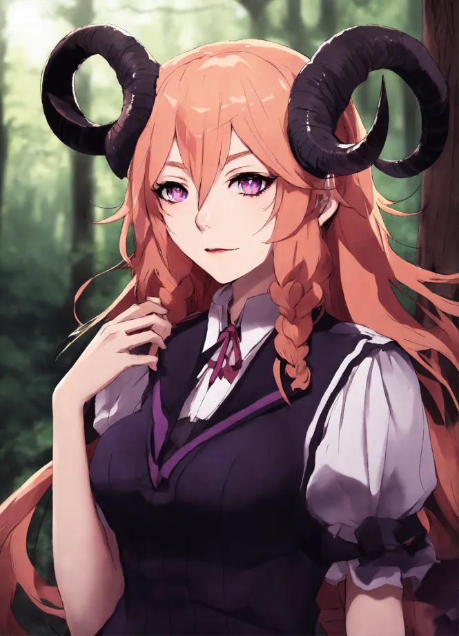 Lexica - cute demon maid