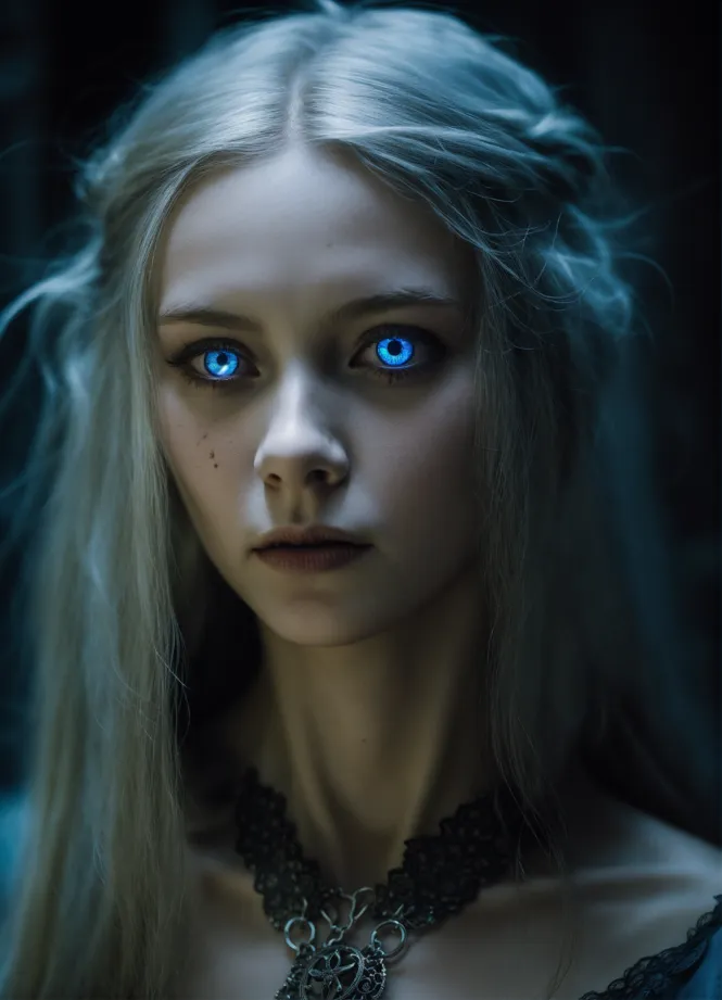 Lexica - animated girl with heterochromia