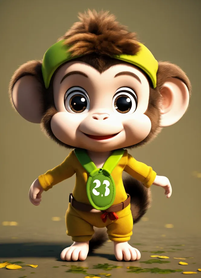 Lexica - cartoon monkey animated