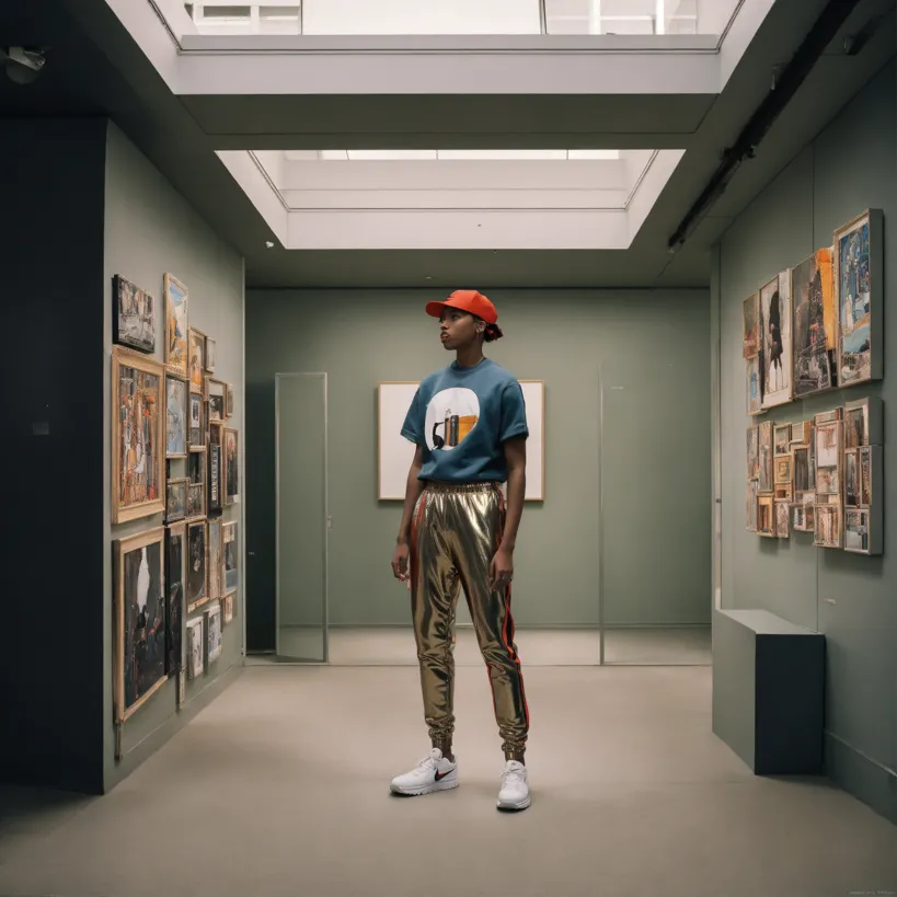 Lexica - a woman working in an art gallery