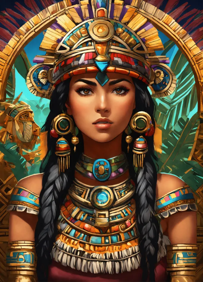 Lexica - portrait of goddess chalchiuhtlicue