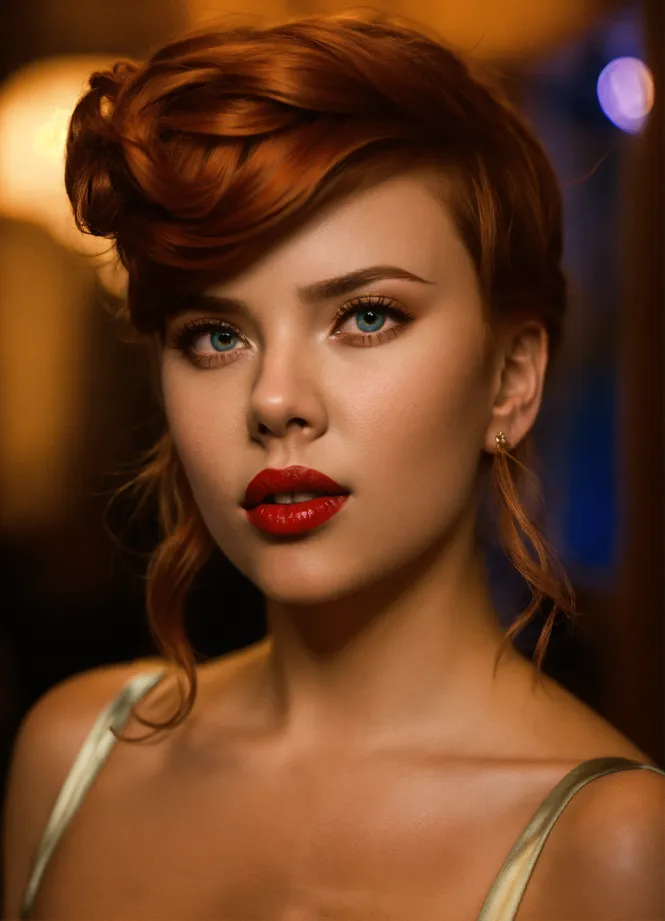 Lexica Scarlett Johansson Kissing