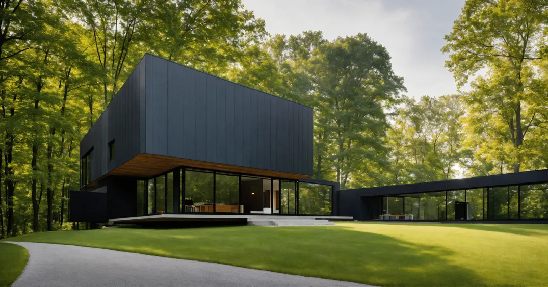 Lexica - dark modern architecture house