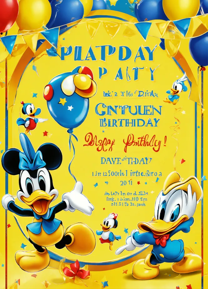 Lexica - template design of an invitation (undertale) birthday