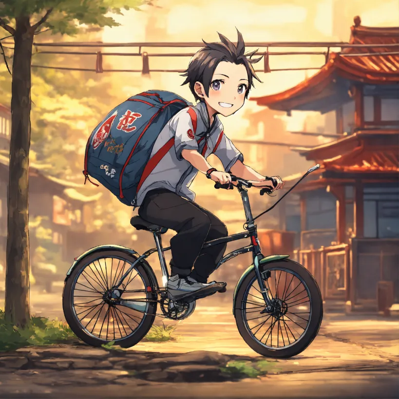 Lexica - anime boy on the motobike