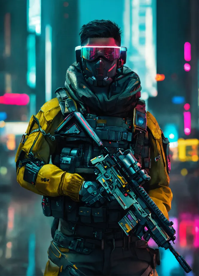 Lexica - cyberpunk kalashnikov assault rifle