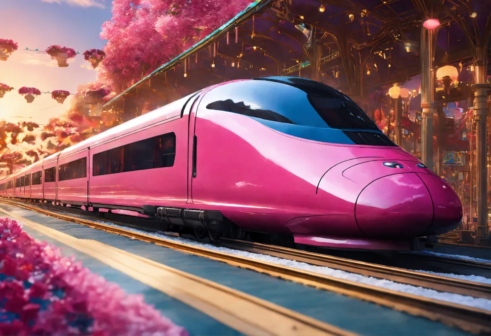 Lexica - pink steam locomotive