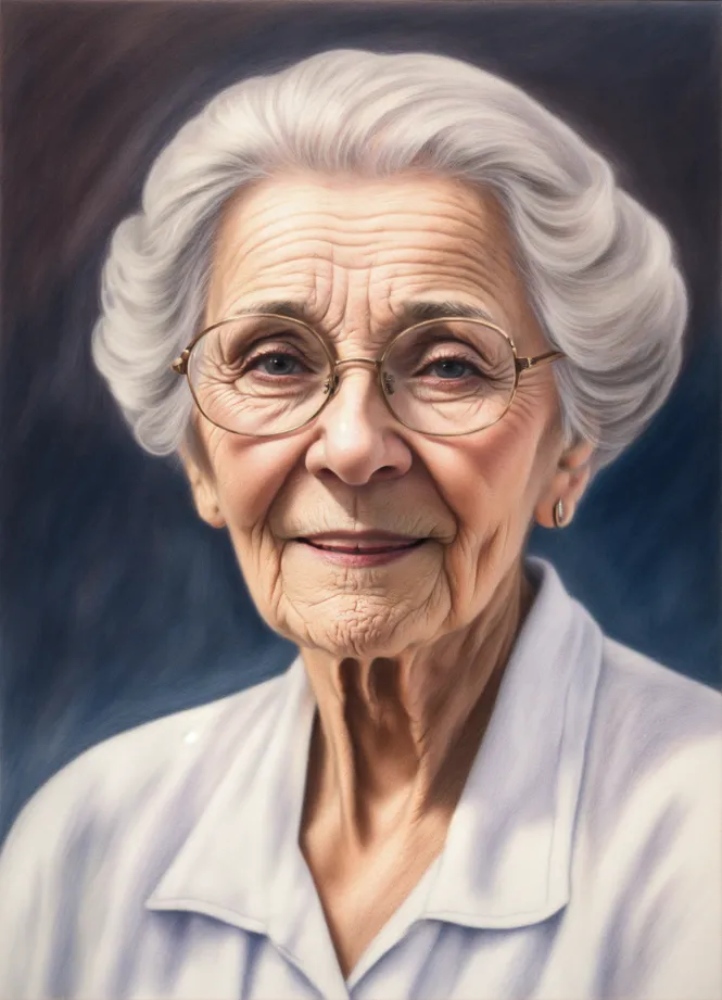 Lexica - illustrate a picture of an old woman