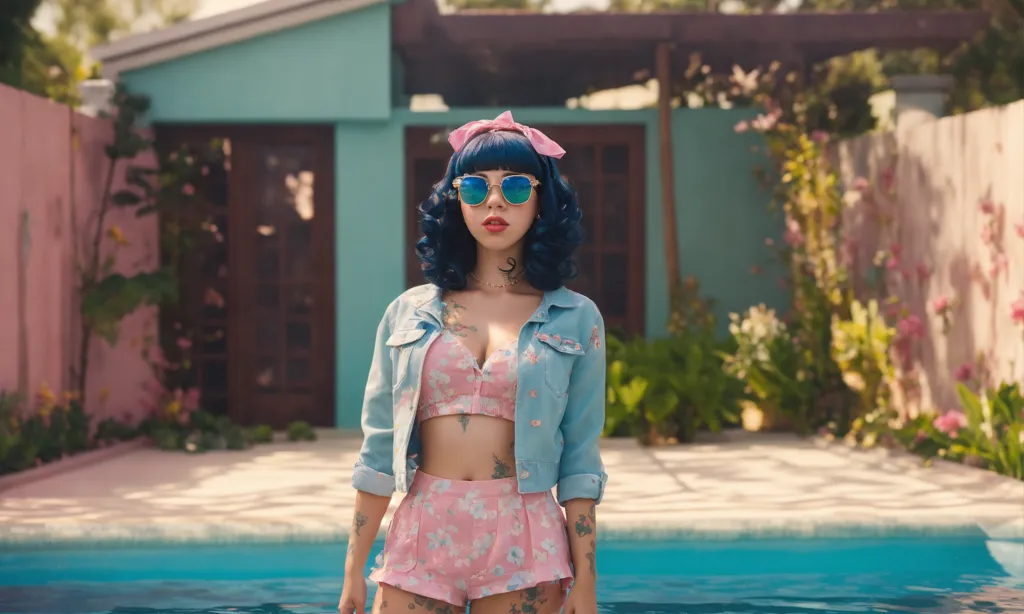 Lexica - sofia carson posing in bikini