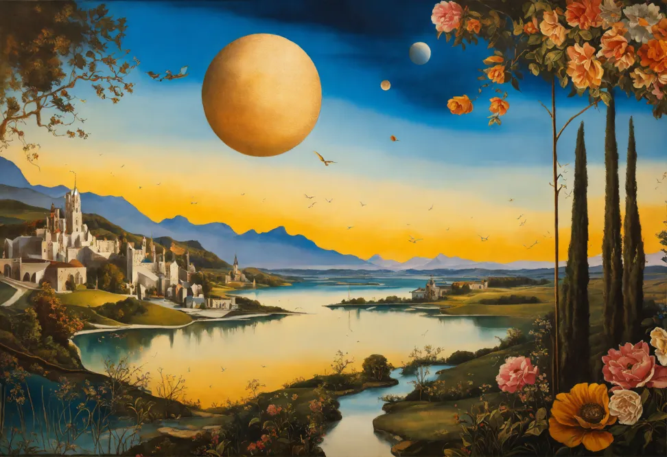 Lexica - salvador dali painting landscapes