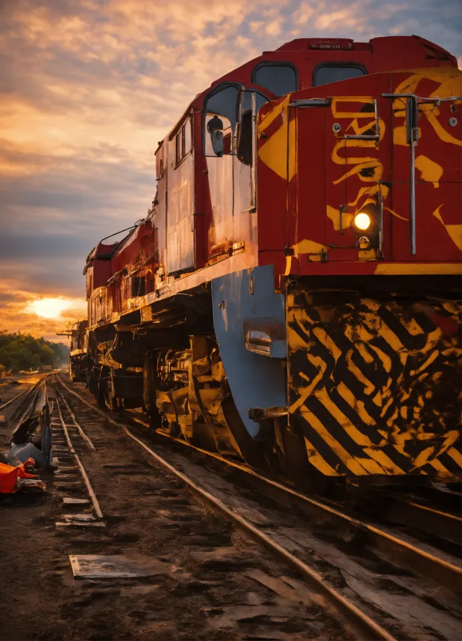 Lexica - flipped train in an accident