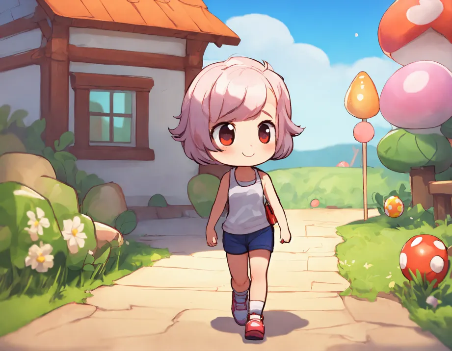 Lexica - giant growth anime girl