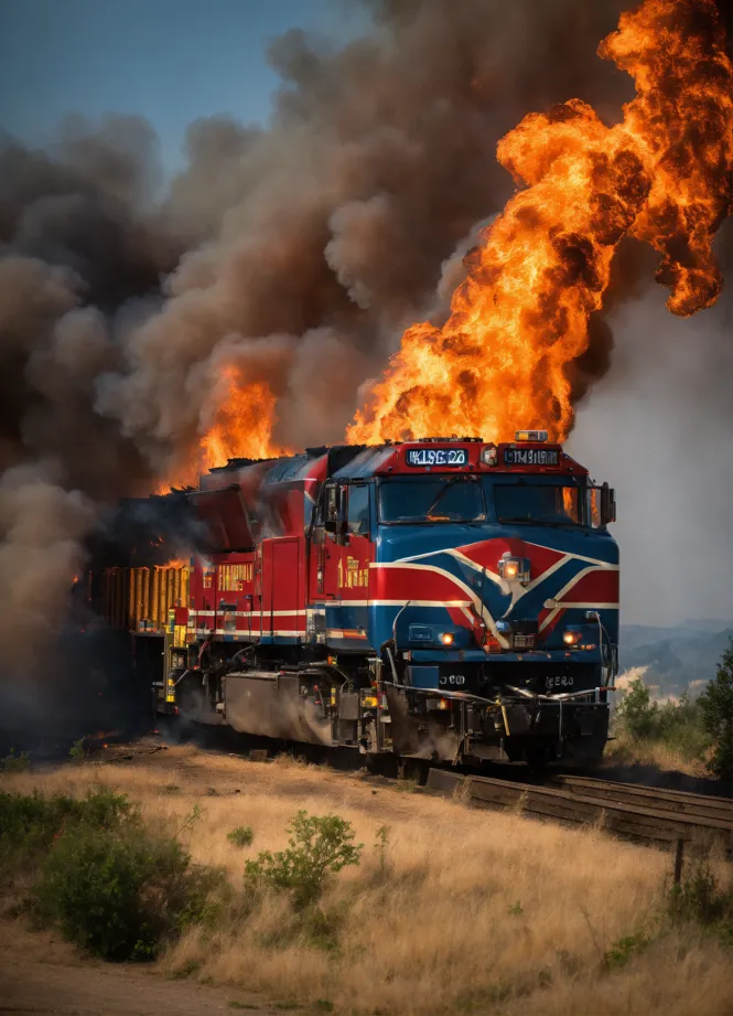 Lexica - flipped train in an accident