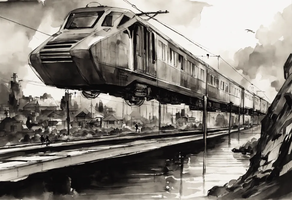 Lexica - flipped train in an accident