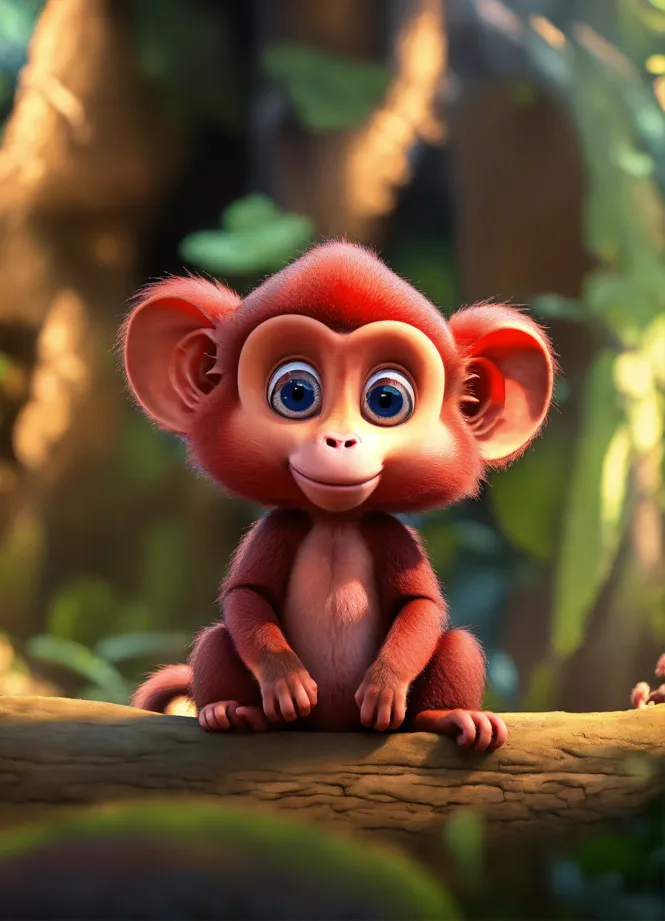 Lexica - cartoon monkey animated