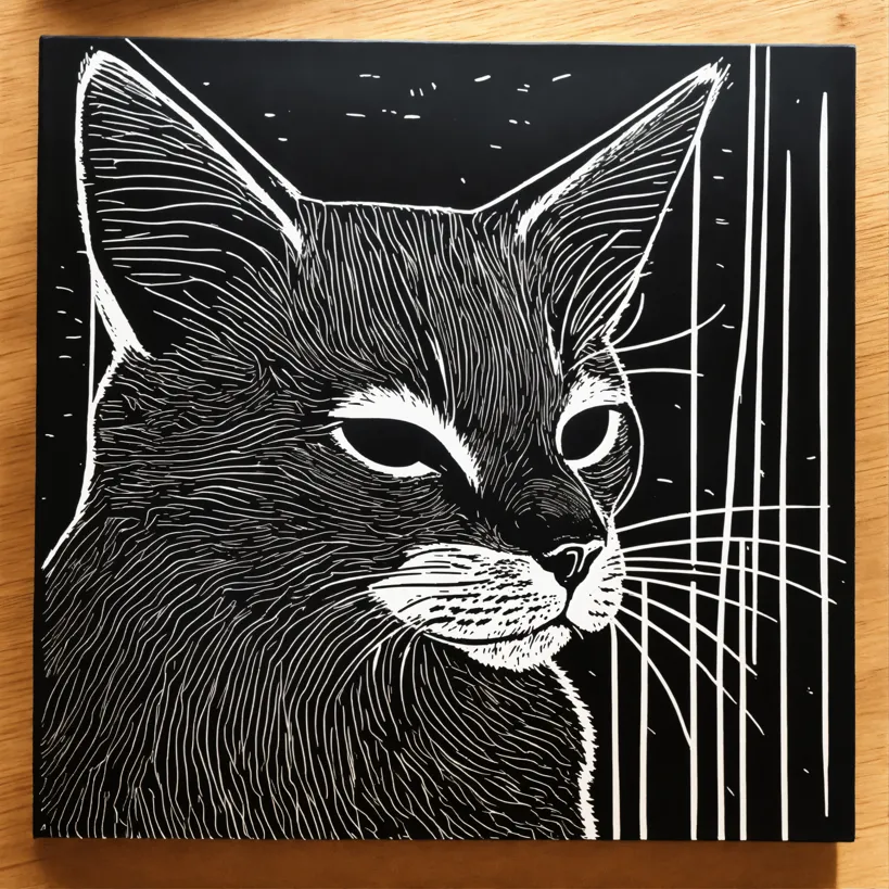 Lexica - linocut