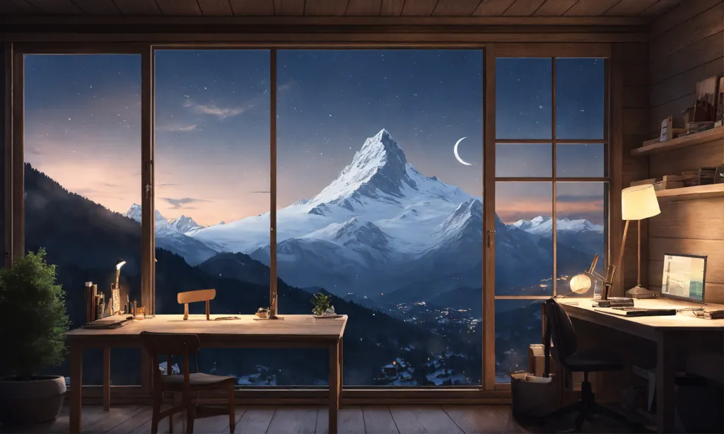 Lexica - workspace at a mountain