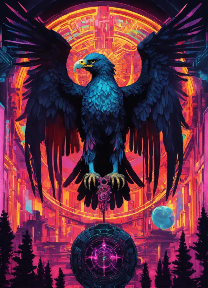 Lexica - falcon in neon