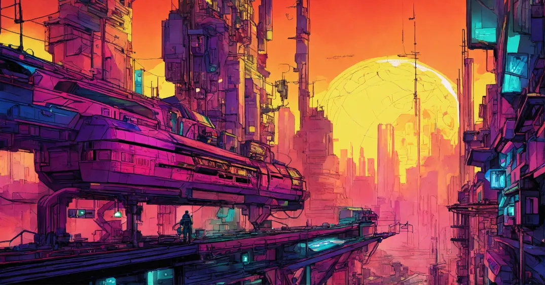 Lexica - cyberpunk landscape