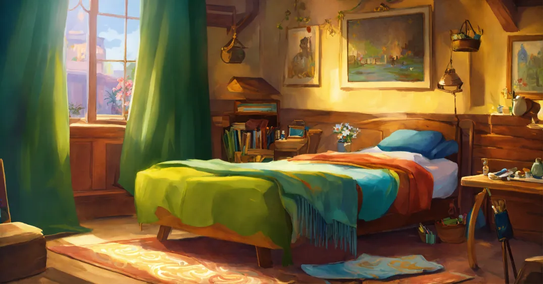 Lexica - cozy and messy room