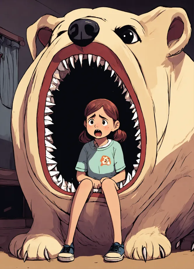 Lexica - giant growth anime girl