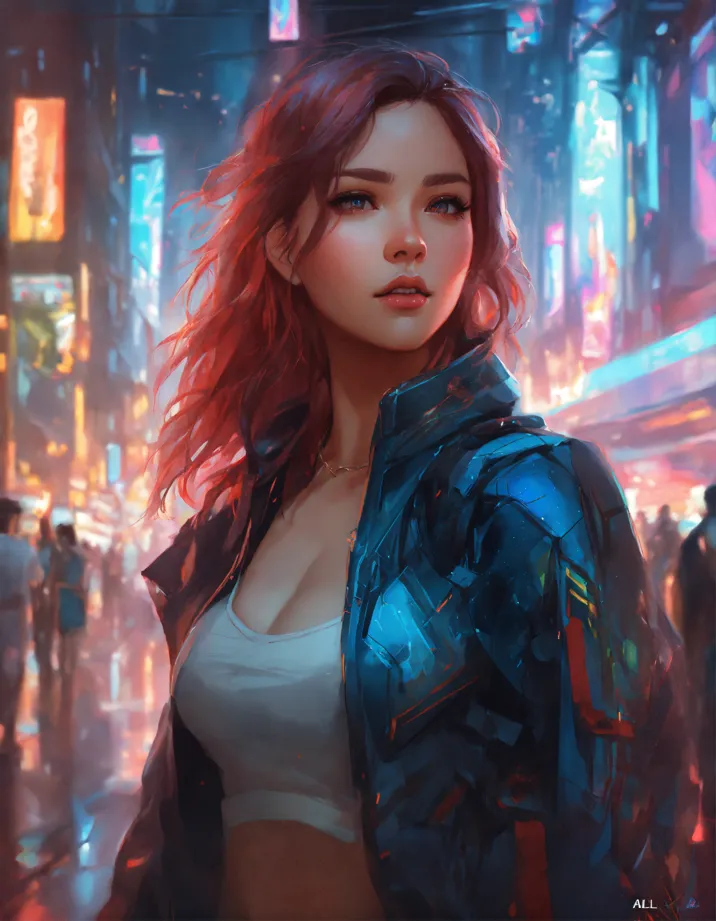 Lexica - cyberpunk city girl
