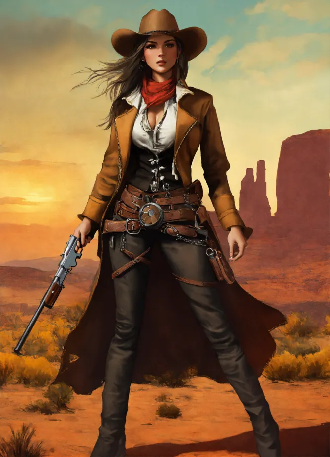 Wild West Bandit Woman
