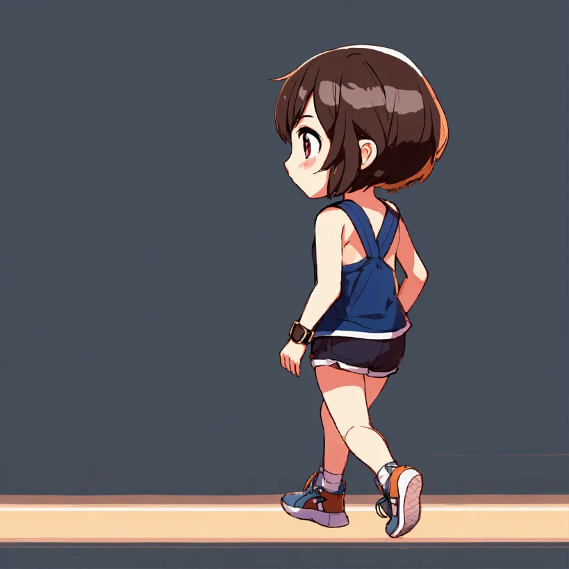 Anime Running Side View