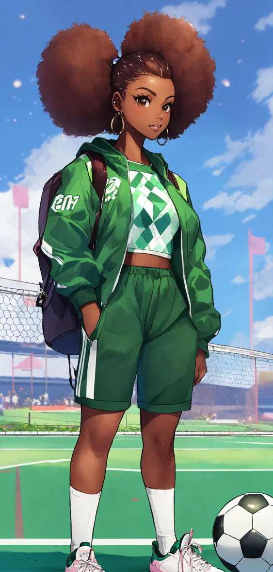 Black Girl Cartoon Soccer Cartoon Black Boy Soccer Player In The Field