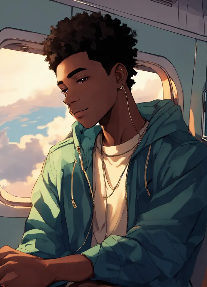 Black anime boy store