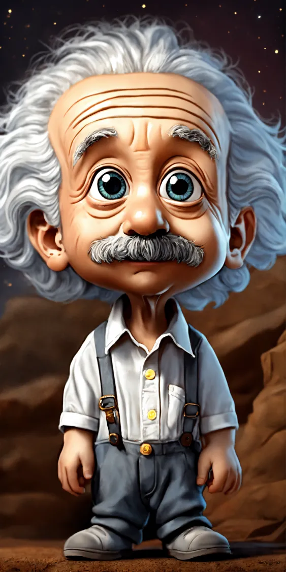 Cute Albert Einstein Cartoon