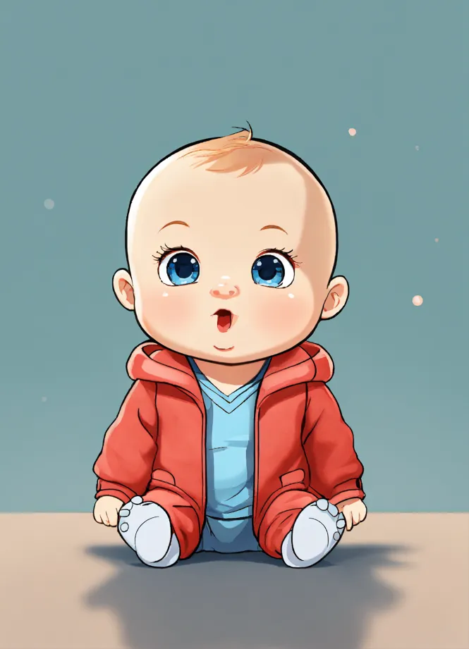 Cute Baby Cartoon Drawing