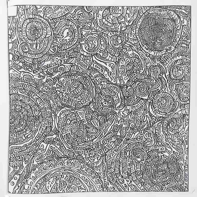 notebook doodle architecture sketch with extremely intricate psy ...