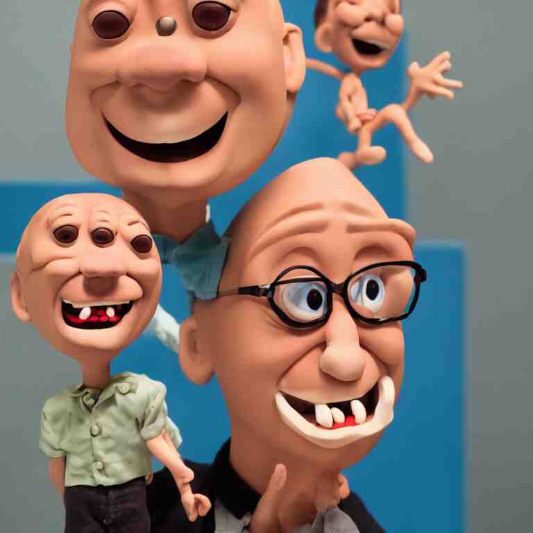 claymation character devin montes smiling cartoon head - Arthub.ai