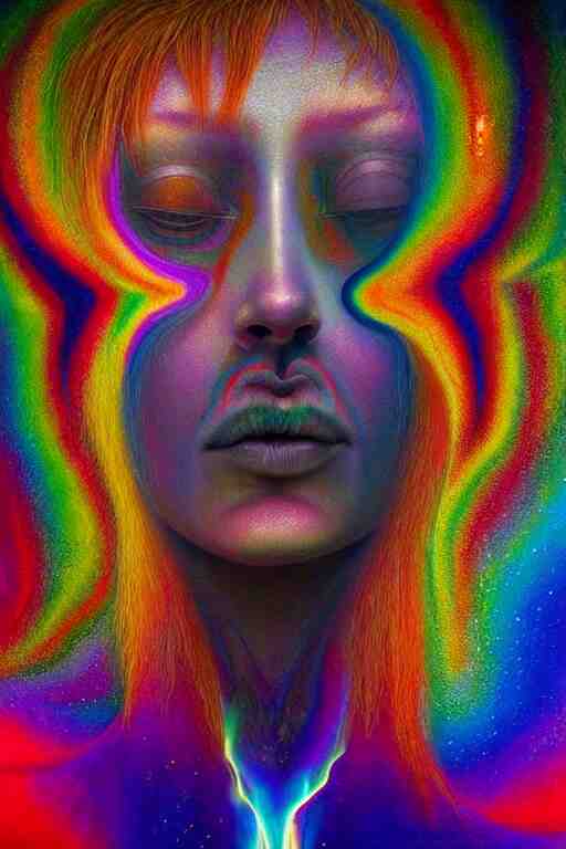hyperrealistic abstract close-up Renaissance psychedelic!! celes ...