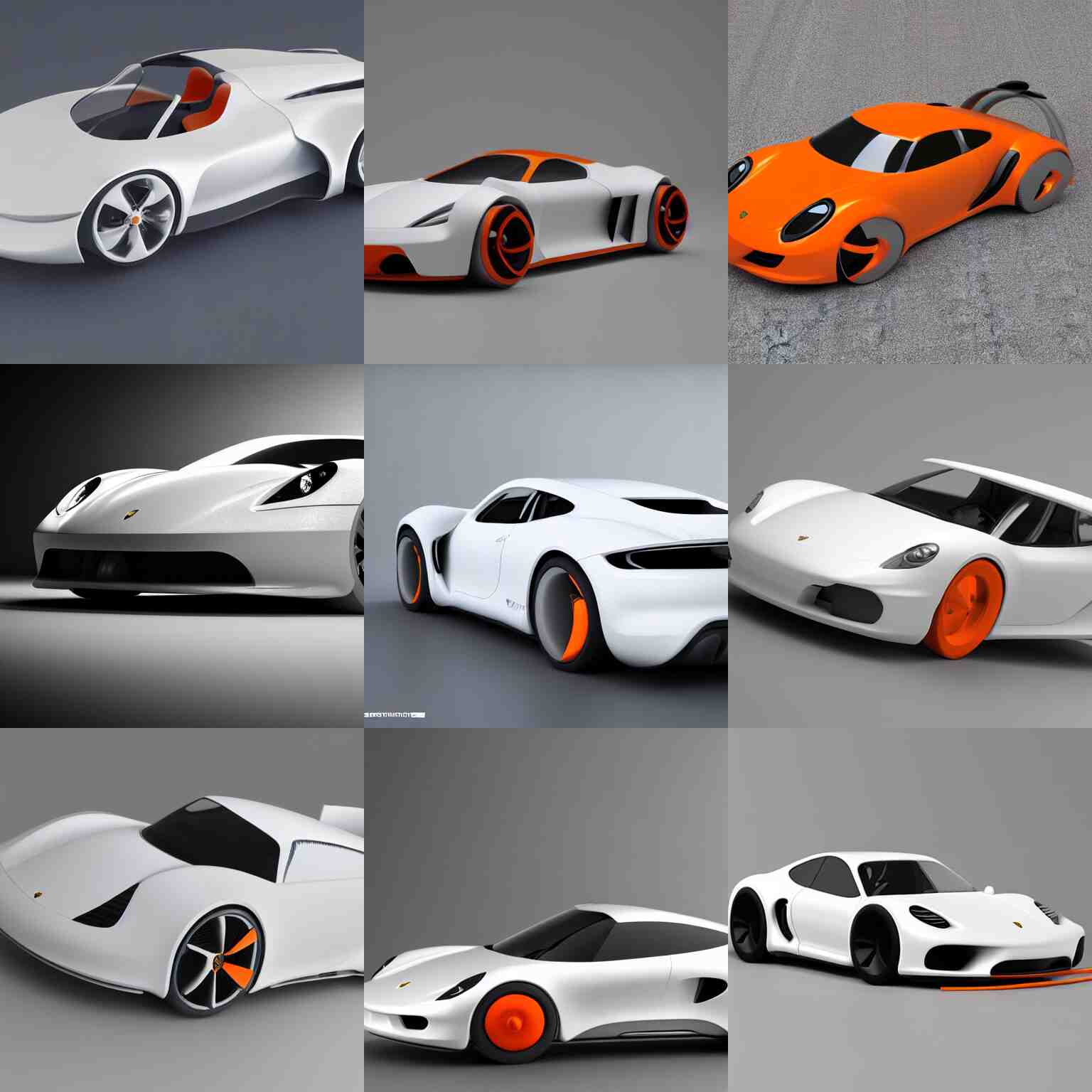 cad render of futuristic porsche, parametric solid works, ( desi ...
