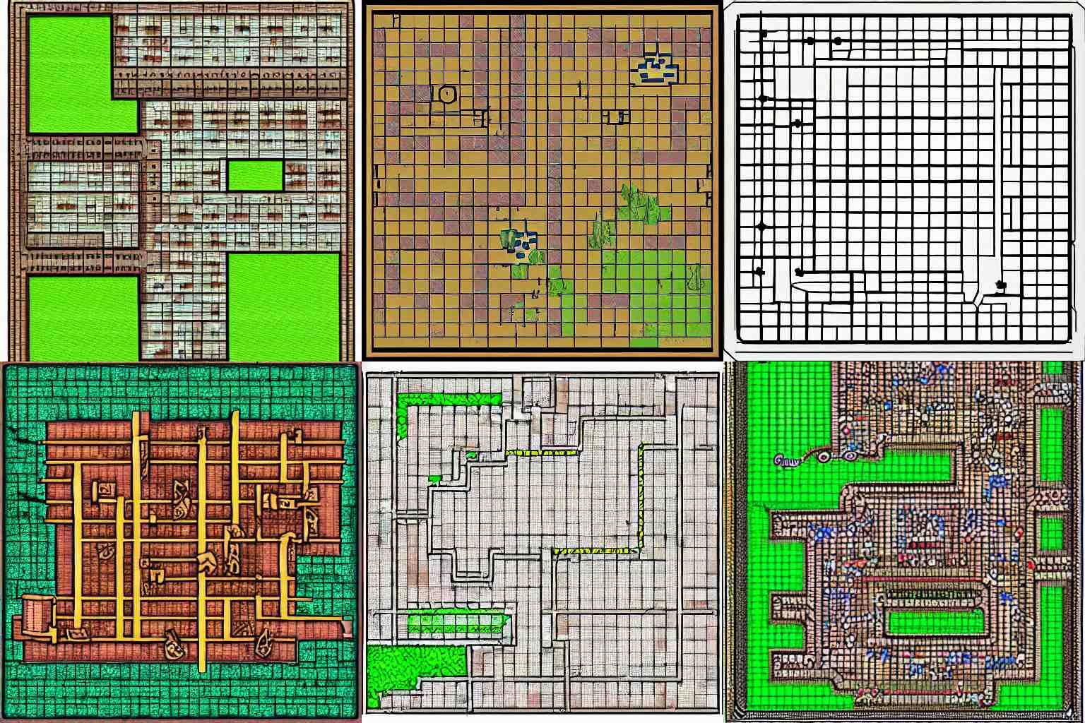 dungeon map in the style of dungeons and dragons, 1 inch grid - Arthub.ai