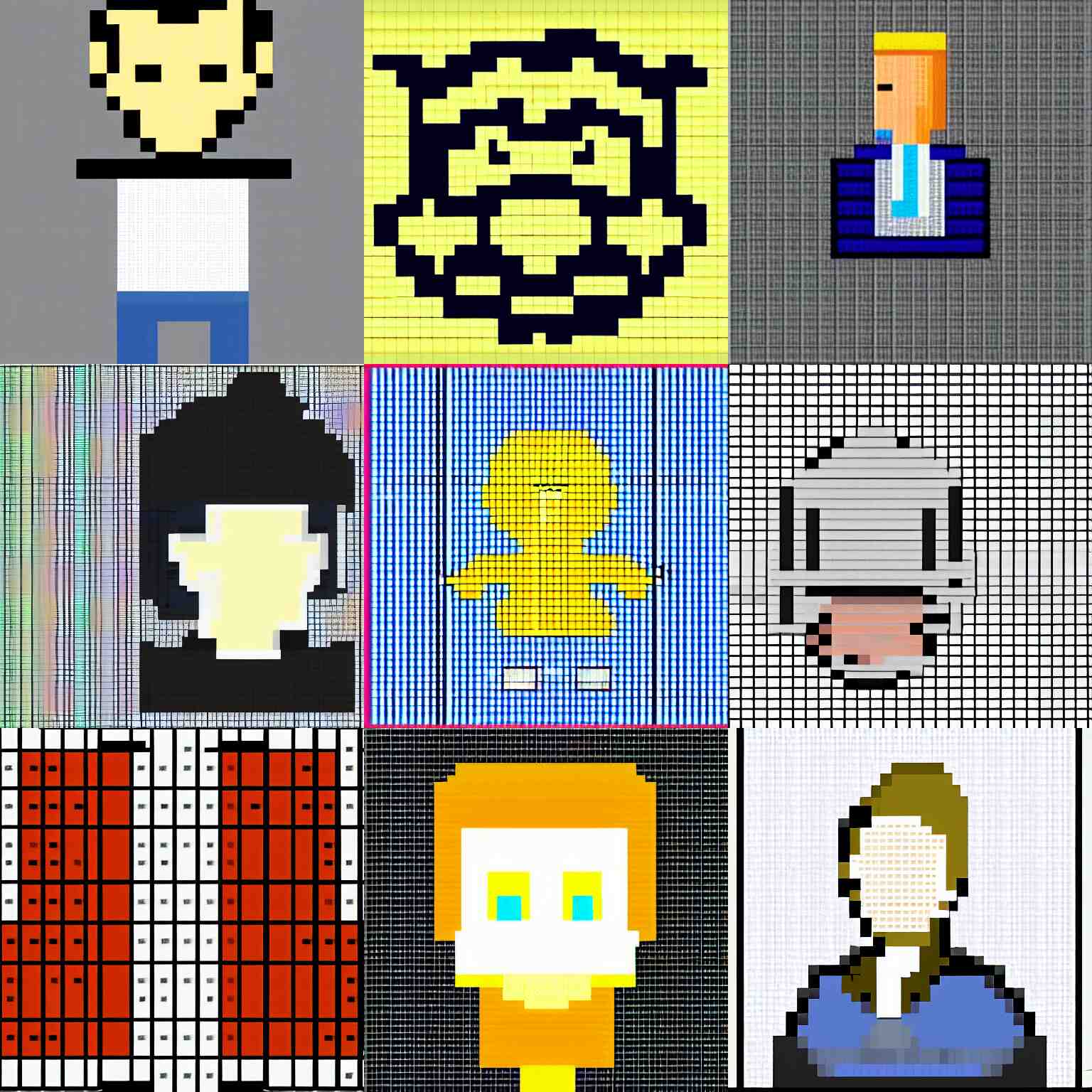 minimalist simple pixel art of rick aston from rick roll video ...