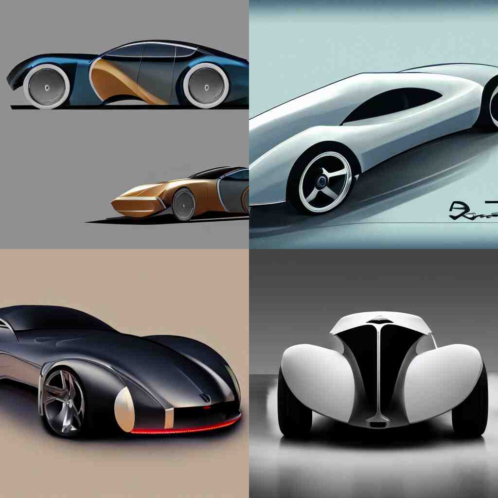 art deco inspired sports car, concept art, product render, hd - Arthub.ai